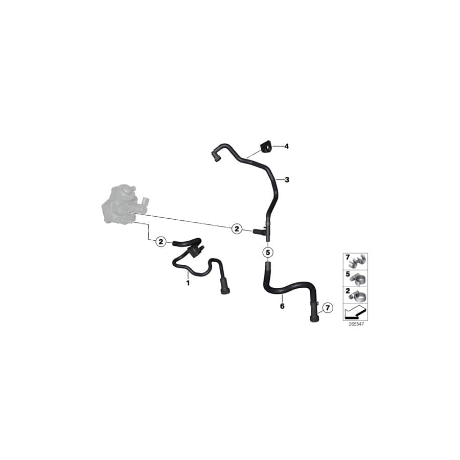 Genuine BMW 13538507680 F36 F31 F20 Fuel Return Line (Inc. 318d, 418d ...