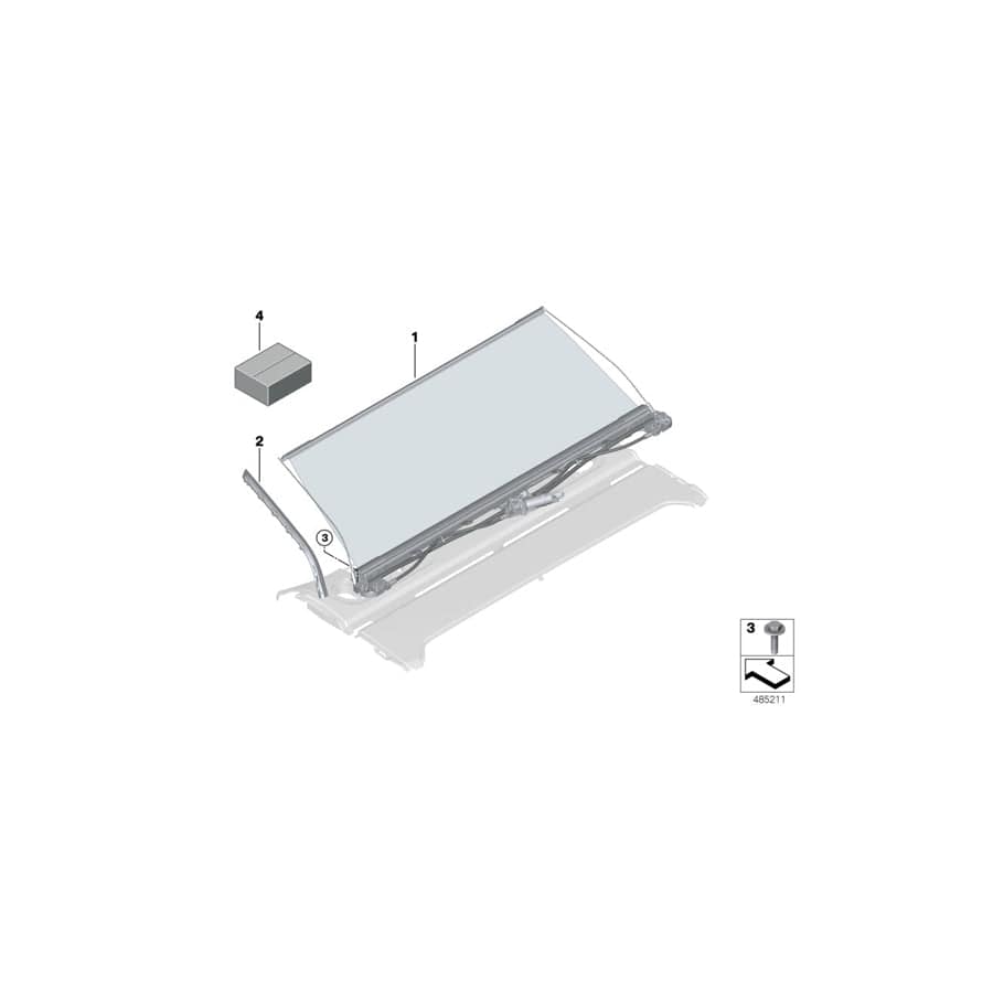 Genuine BMW 51467425534 G12 G11 Guide Rail Right CANBERRABEIGE (Inc ...
