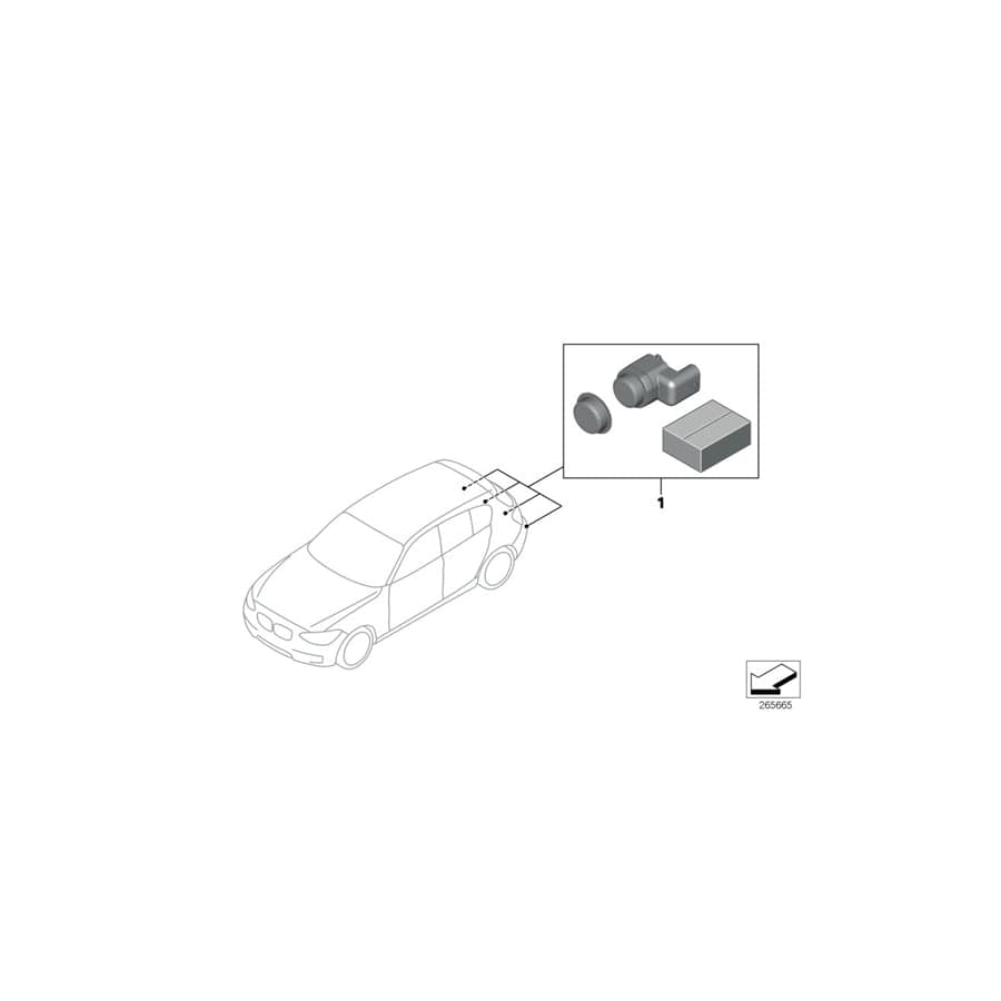 Genuine BMW 51117390653 F23 F22 Set Of Mounts For Pdc Sensor, Rear (In ...