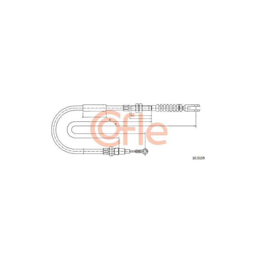 Cofle 92.10.5159 Hand Brake Cable – ML Performance