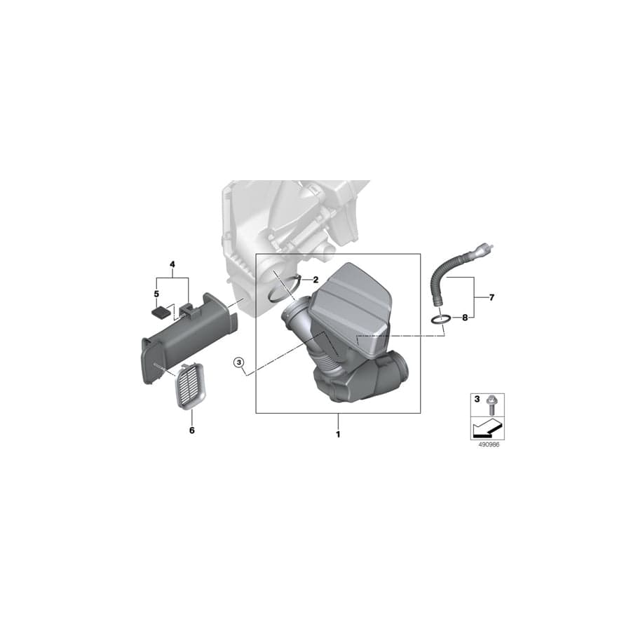 Genuine BMW 13718580421 G20 G21 Intake Grill (Inc. M340iX, M340i & 320d ...