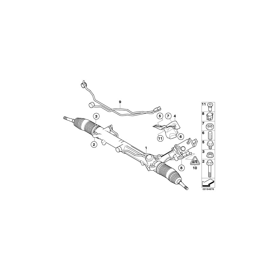 Genuine BMW 32106768757 E60 E63 E61 Set Pipe ZF (Inc. 645Ci, 528i & 65 ...