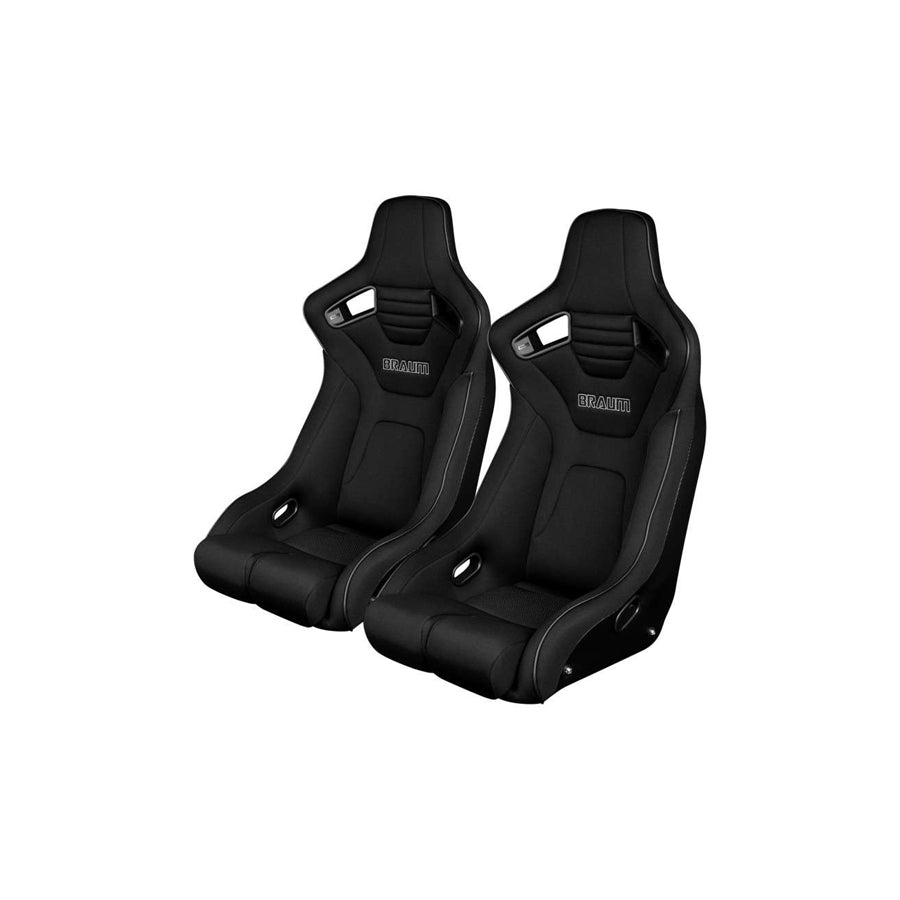 BRAUM Elite-R Fixed Back Bucket Seat ( Black Cloth - Black Piping ...
