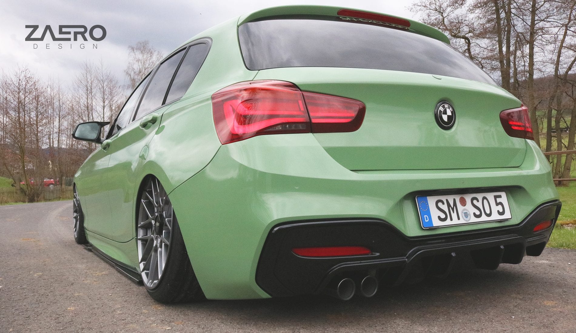 Zaero BMW F20 F21 LCI EVO-1 Rear Diffuser (Inc. 118i, 120i, 125i & M14 ...