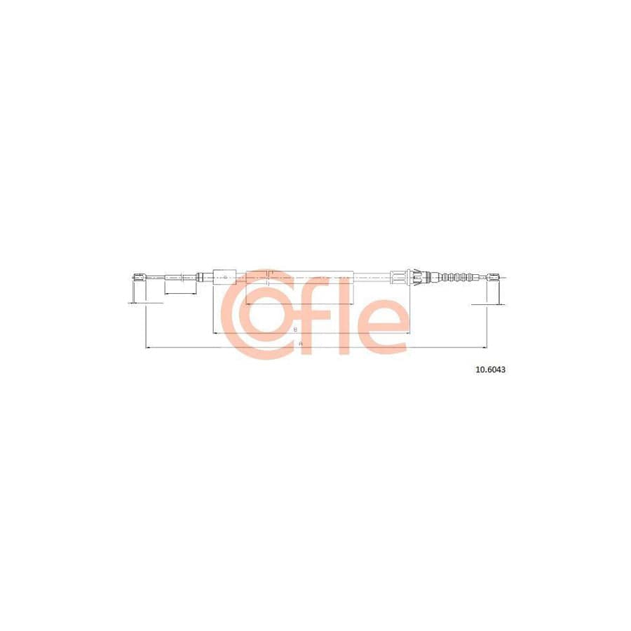 Cofle 92.10.6043 Hand Brake Cable – ML Performance