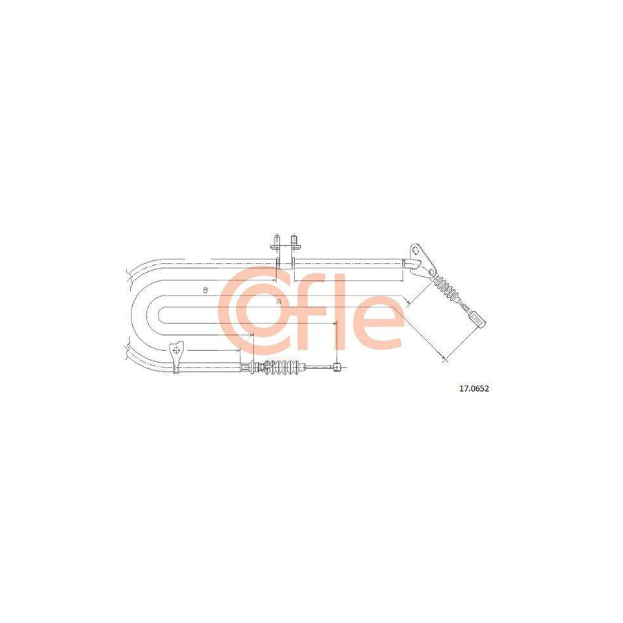 Cofle 92.17.0652 Hand Brake Cable – ML Performance